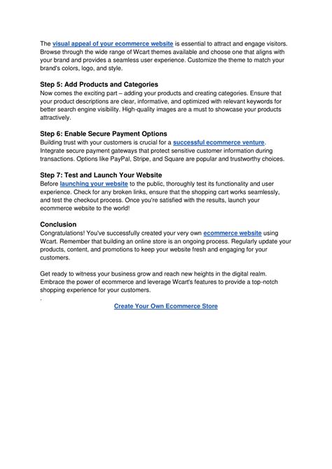 Ppt 7 Easy Steps To Create An Ecommerce Website Using Wcart In 2023