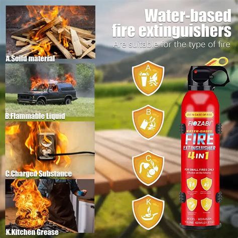 Portable Fire Extinguisher Spray 4 In 1 With Bracket
