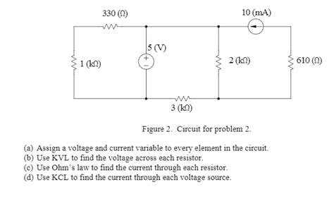 solved assign a voltage and current variable to every