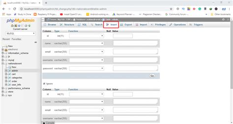 PhpMyAdmin Localhost Various Functionalities Using Wamp Server
