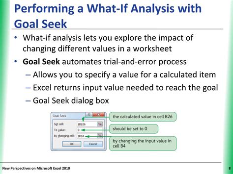 ppt tutorial 10 performing what if analyses powerpoint presentation
