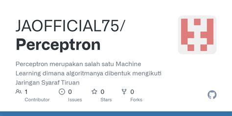 Github Jaofficial75perceptron Perceptron Merupakan Salah Satu