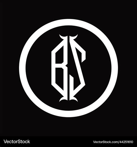 Zb Logo Monogram Letter With Hexagon Horn Shape Vector Image