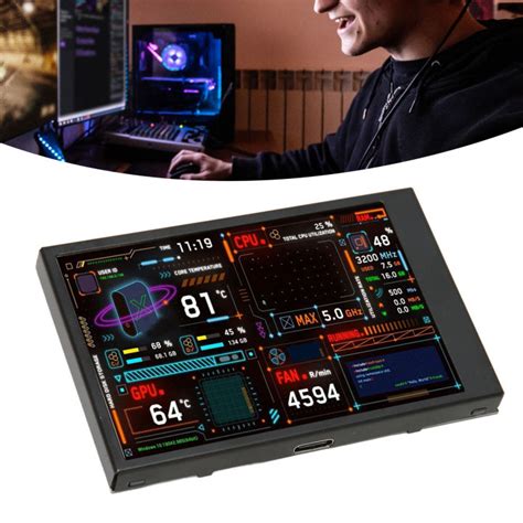 Computer Temp Monitor Dual USB C Inch PC CPU Data Monitor For Gaming Lazada PH
