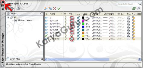 02 Freeze Layer Autocad Karyaguru Center