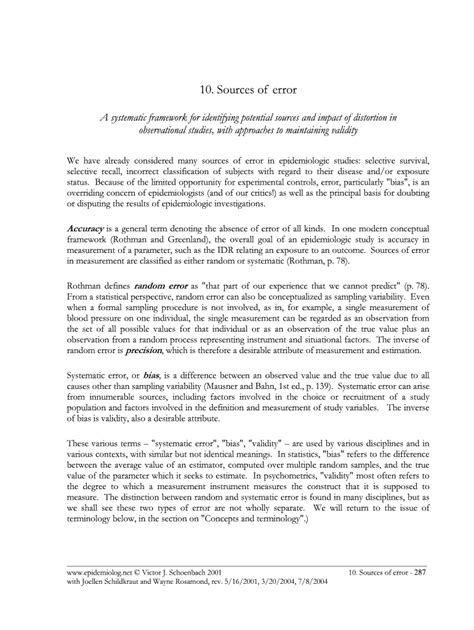 Sources Of Systematic Error Or Bias Information Bias Fill Out And Sign Printable Pdf Template