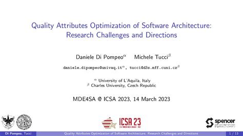 Quality Attributes Optimization Of Software Architecture Research Challenges And Directions