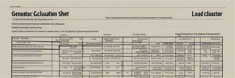 Generator Load Calculation Sheet And Formula