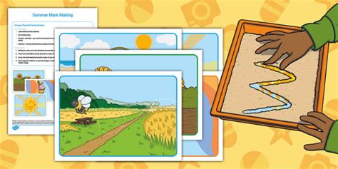 EYFS Summer Mark Making Image Reveal Activity Fine Motor