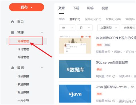怎么删除csdn上发布的文章 电脑版 怎样删除csdn发布的问题 csdn博客