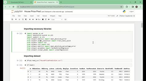 Video Worked On A House Price Prediction Project At Compwallah Moin