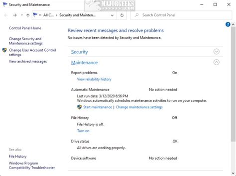 How To Disable Automatic Maintenance In Windows MajorGeeks