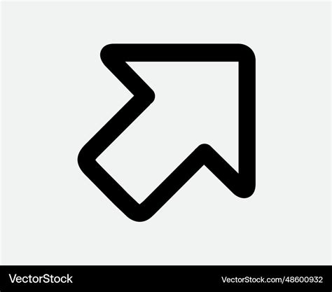top right arrow line icon pointer point navigation