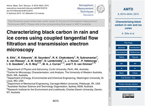 (PDF) Characterizing black carbon in rain and ice cores using coupled ...