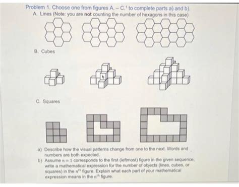 solved problem 1 but not the hexagons it is asking for the
