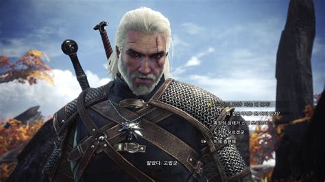 몬스터헌터 월드 쌍검 고대의 숲 이변 조사 위쳐3 콜라보 Youtube