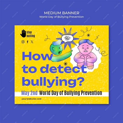 Diseño De Plantillas Para El Día Mundial De La Prevención Del Bullying Archivo Psd Gratis