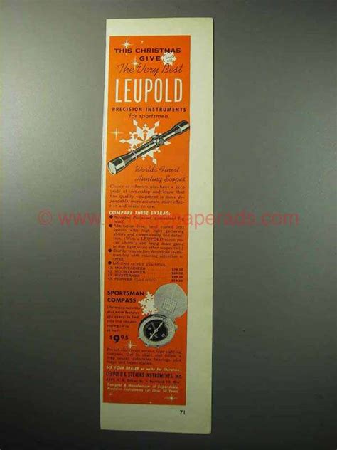 1958 Leupold Ad Scopes Sportsman Compass Br0023