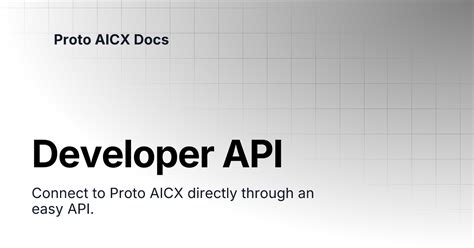 Developer Api Proto Aicx Docs