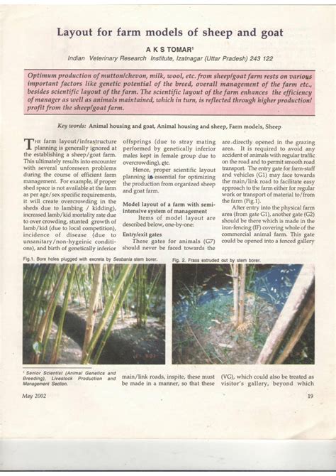 PDF Layout For Farm Models Of Sheep And Goat