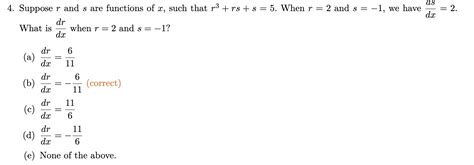Solved Suppose R And S Are Functions Of X Such That Chegg