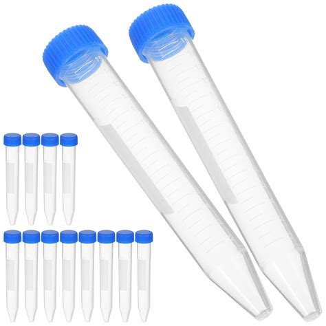 15ml 시험관 50개 세트 원심분리기 튜브 용기 샘플 보관 용기 누출 방지 실험실 캡 포함 핸드폰닷컴