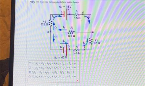 Solved Apply The Loop Rule To Loop Abcdefgha In The Figure