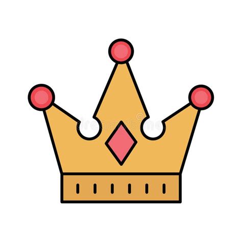 Crown Outline With Colours Fill Vector Icon That Can Easily Edit Or Modify Stock Vector