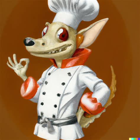 Marcelo Dalle Kobold Wearing A Chef S Outfit Photorealistic