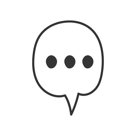 Premium Vector Speech Bubble With Ellipsis Symbol Doodle Line Vector Illustration