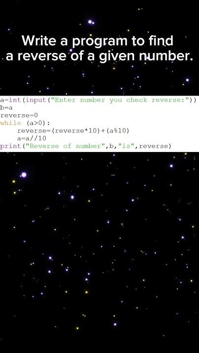 Write A Program To Print Reverse Of A Given Number Pythoncodingidle