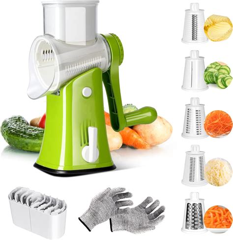 Amazon.com: Midyb Cheese Grater with Handle, Rotary Cheese Graters ...