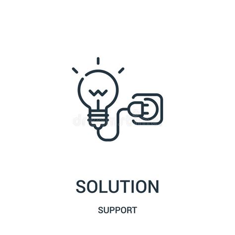 Solution Icon Vector From Support Collection Thin Line Solution Outline Icon Vector