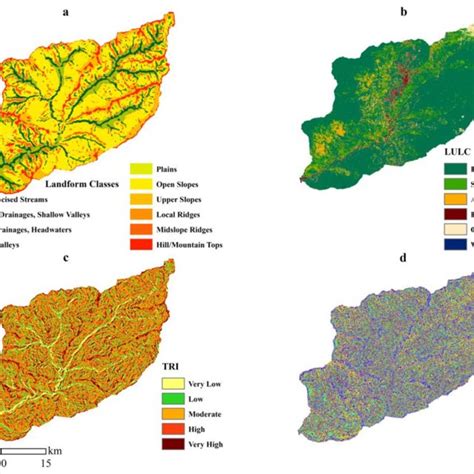 a topographic position index based landform tpi landform map b