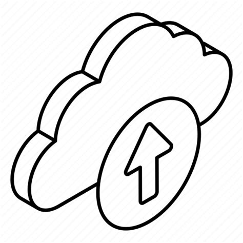 cloud upload uploading data storage arrow computing icon
