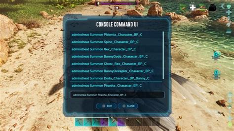 Ark Ascended console commands