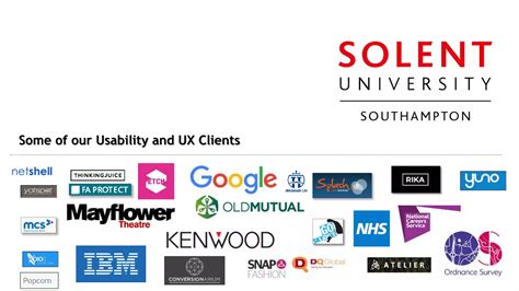 Solent University Ux Usability Lab Ppt