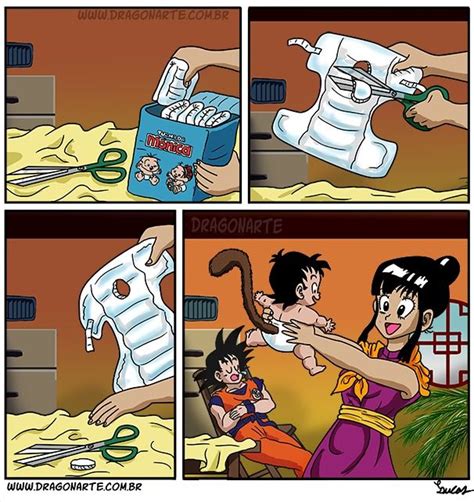 Gokus Monkey Tailed Sons Special Diaper Dragon Ball Super Art