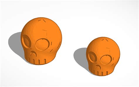 3d Design Skully With Tinkerplay Socket Connector Tinkercad