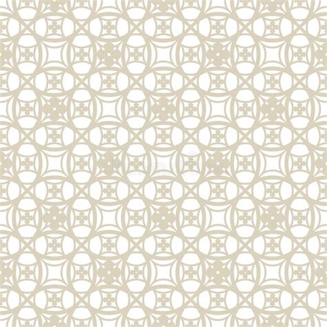 Subtle Vector Ornament White And Beige Seamless Pattern Delicate Grid