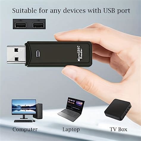 USB SD Card Reader Gbps Transmission Speed Black