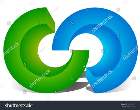 Interlocking Circles Interlocking Rings Abstract Connection Stock Vector Royalty Free