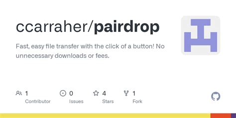 Github Ccarraherpairdrop Fast Easy File Transfer With The Click Of A Button No Unnecessary