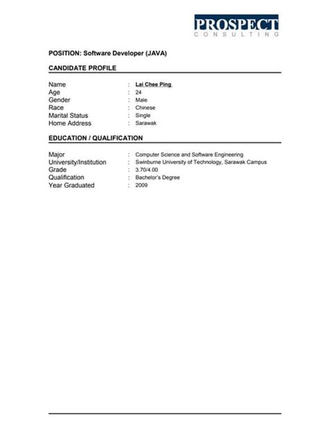 Lai Chee Ping Software Developer Doc