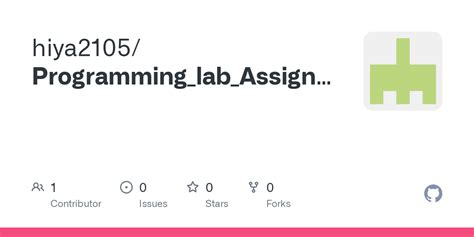 Github Hiya2105programminglabassignments
