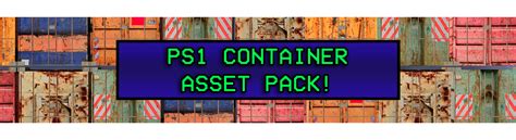 PSX PS Containers Low Poly Asset Pack By Stay Retro