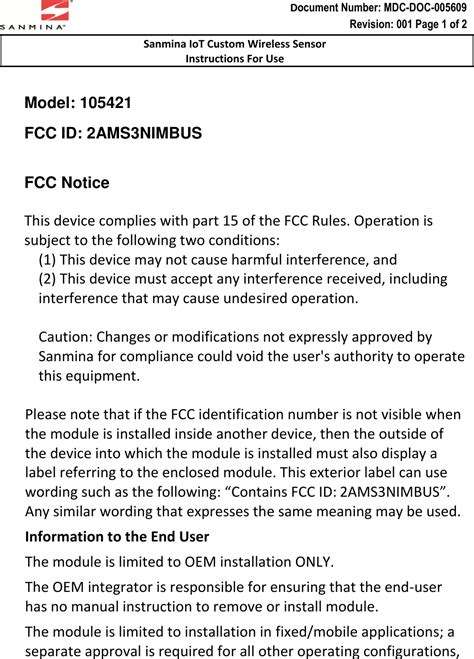 Sanmina Nimbus Lora Module User Manual Manual