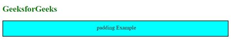 Css Padding Geeksforgeeks