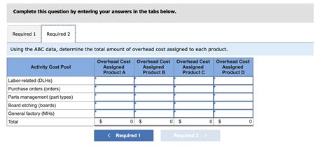 solved exercise 4 5 static assigning overhead to products