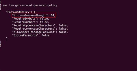 How To Update Iam Password Policy To Require Minimum Password Length Of 14 Or Greater Using Aws Cli